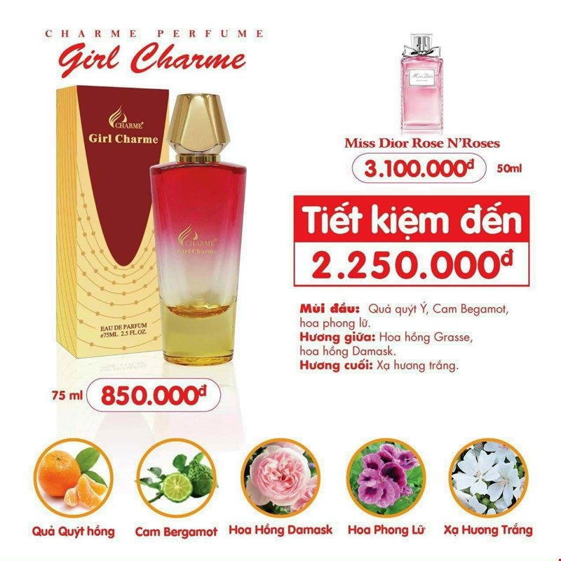 Nước hoa Nữ Charme Girl Charme 75ml